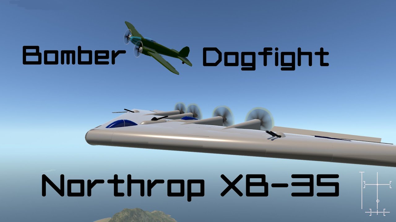 [Simpleplanes] Intercepting a bomber with a flying wing XB-35 bomber