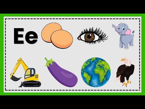 Words that start with letter E | Words start with letter E for kindergarten