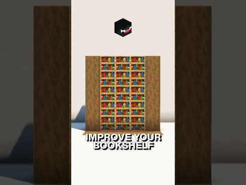 Simple Ways to Improve Your Bookshelf! #minecraft #howtobuild #tipsandtricks #reimiho