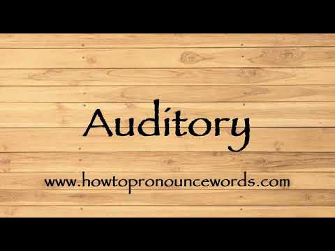 How To Pronounce Auditory ? How To say Auditory New Video