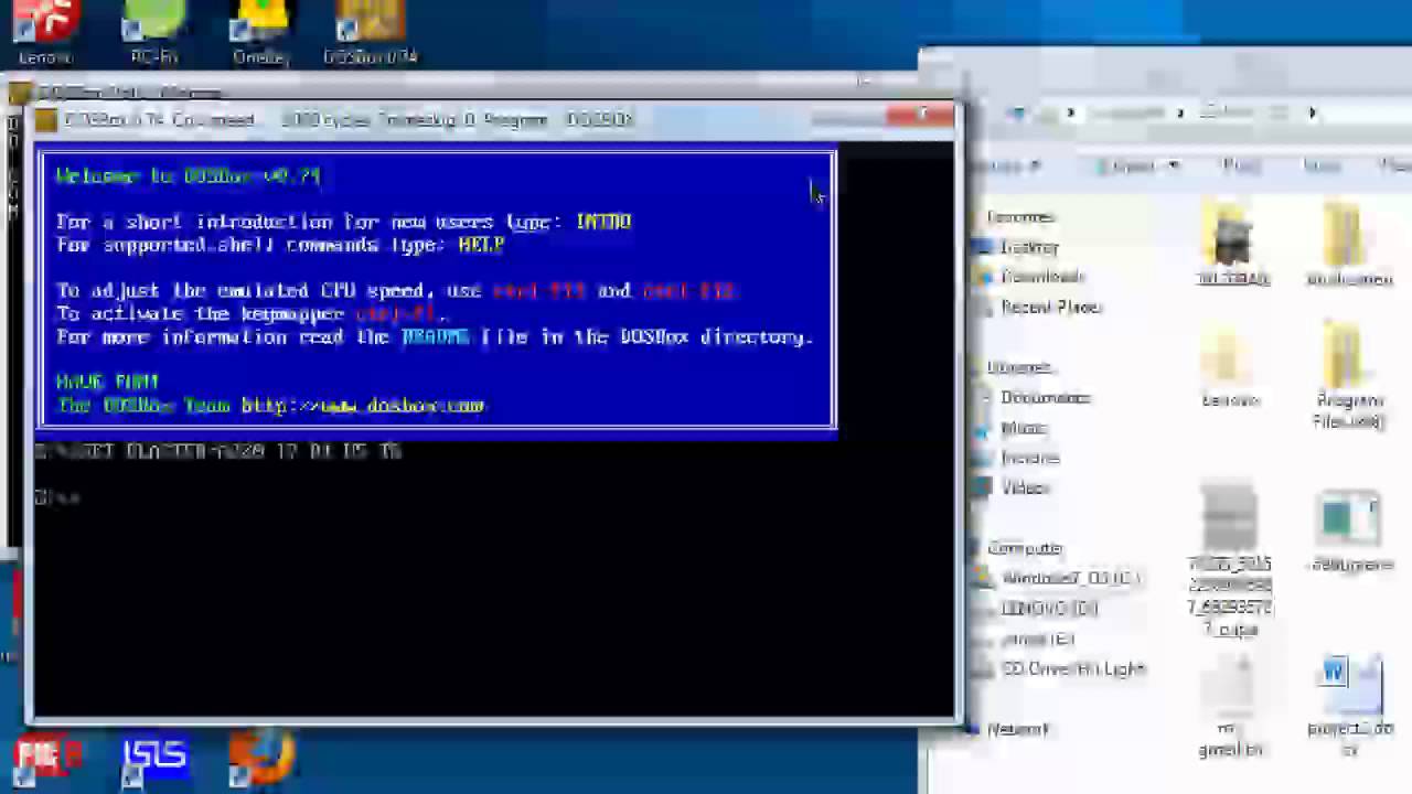 Running debug.exe on a 64-bit windows (64x system) using DosBox