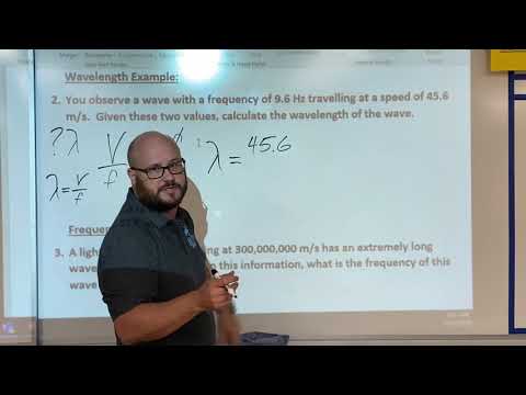 How to calculate wave speed, wavelength, and frequency.