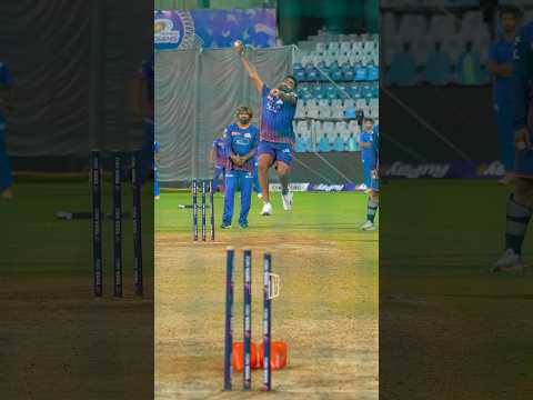 Bumrahβs Routine: Wake up, bowl yorkers, dislodge stumps, repeat π€ | #MumbaiIndians #PlayLikeMumbai
