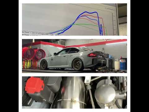 BMW M2 S58 xDrive conversion with 1400+ WHEEL HP ON DYNO ! M-Tech outlaw turbo kit ! #BMW #1500hp