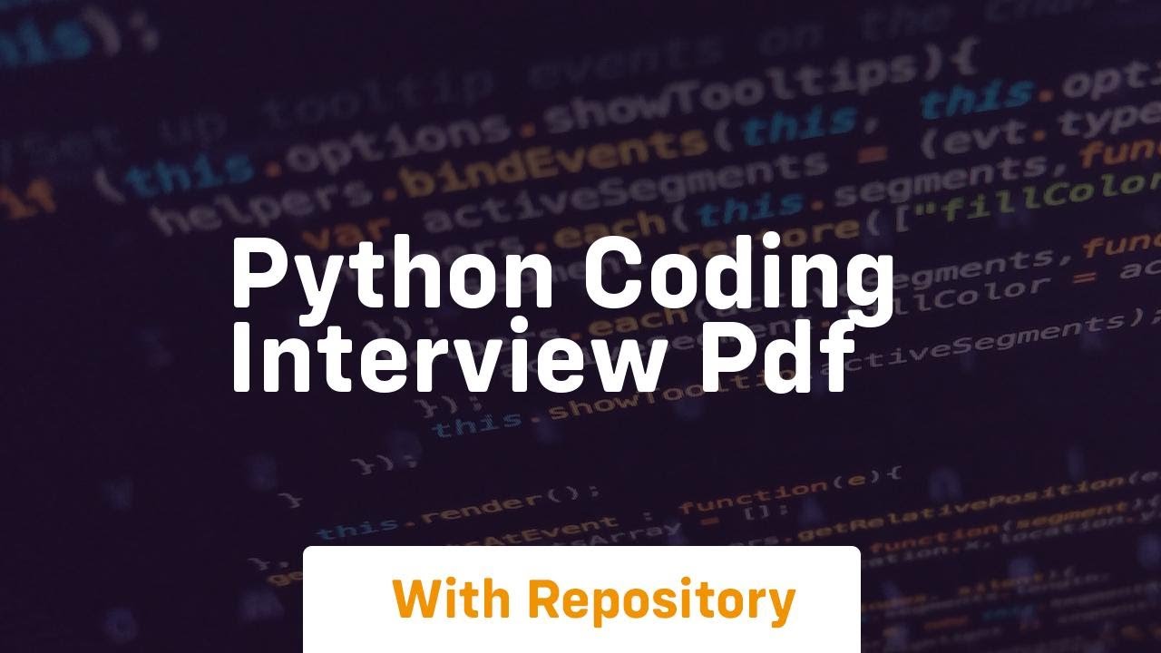 python coding interview pdf