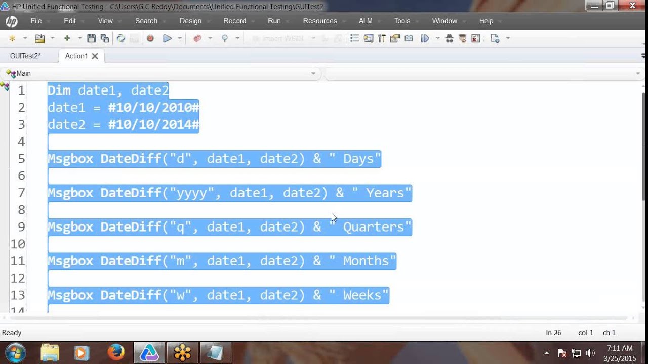 UFT Tutorial 27: VBScript Built in Functions