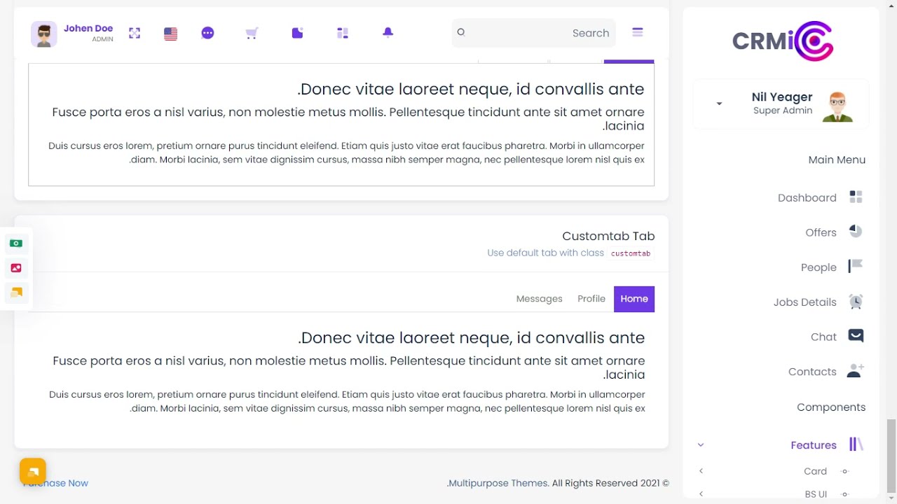 HRM Dashboard UI Kit Bootstrap Admin Template with RTL Light Theme