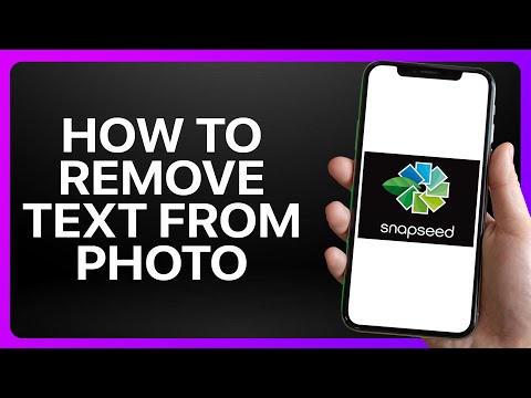 How To Remove Text From Photo Snapseed Tutorial