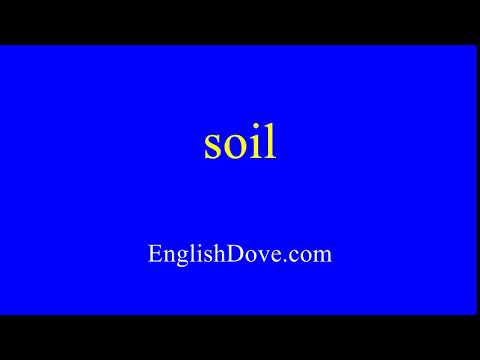 How to pronounce soil in American English.