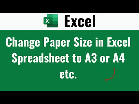 How to Change Paper Size in Excel Spreadsheet to A3 or A4 etc.