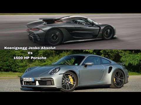 Koenigsegg Jesko Absolut Vs 1500 HP Porsche 992 Turbo S ES1300 Acceleration Comparison