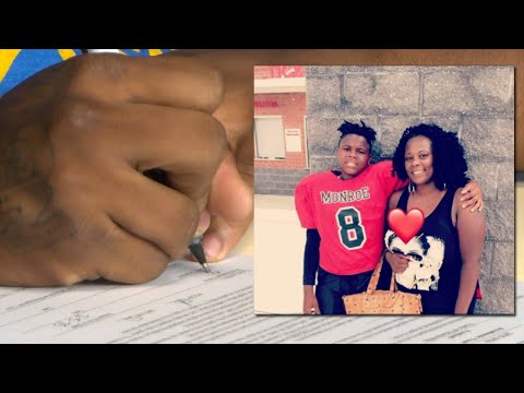 ‘I’m playing for her’: Monroe student athlete honors his mother’s memory on National Signing Day