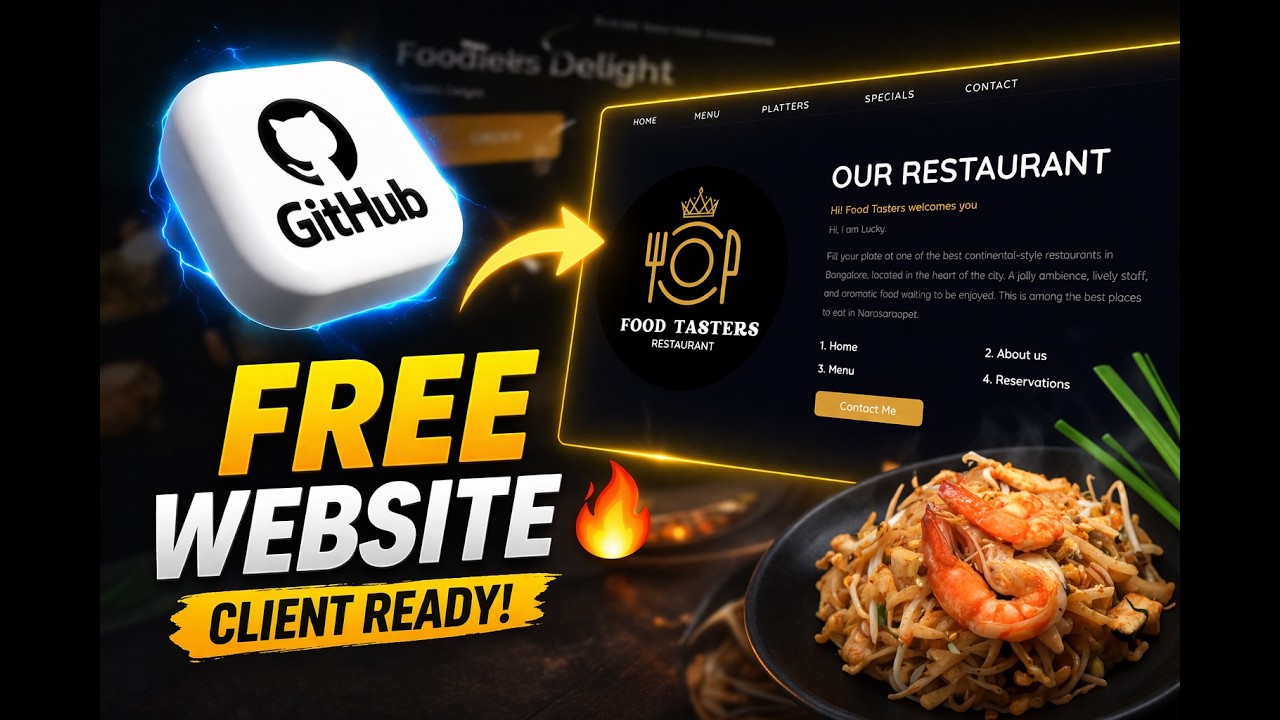 Build a Modern Food Website using HTML, CSS & JavaScript | Beginner Tutorial