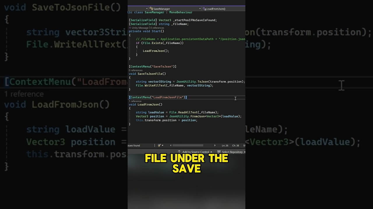 Save and Load Game Objects as JSON Files in Unity #unity3d #tutorial #unitydevelopment