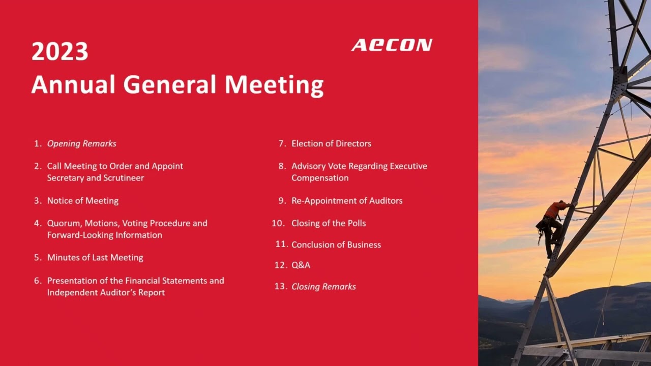 2023 Aecon Annual General Meeting