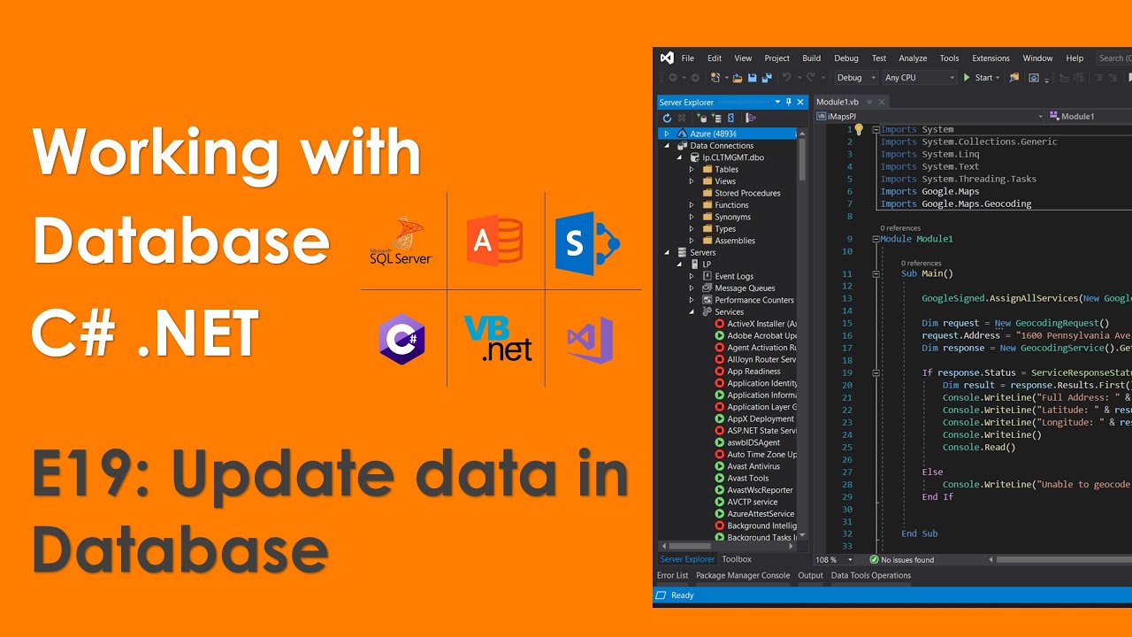 Update Data in Database - Oledb C# .NET E19