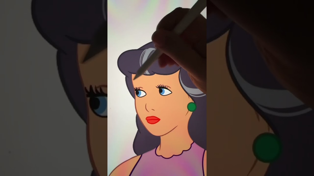 Cinderella transforms in Lady Tremaine #disney #transformation #art #glowup #artist #cinderella