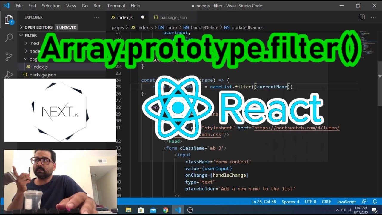 Javascript - How to Use the .filter() Array Prototype Method in a Real Project (NextJS, ReactJS)