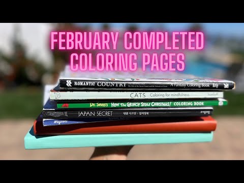 February 2025 Completed Adult Coloring Pages !