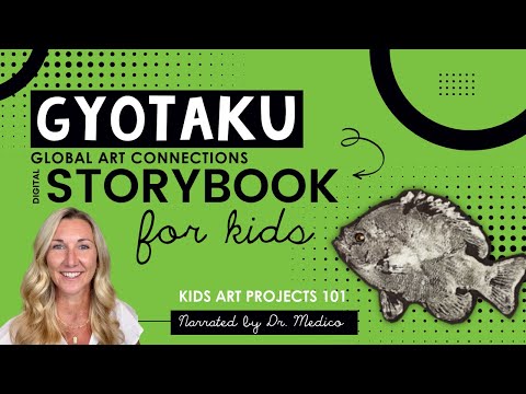 Gyotaku Fish Prints Art Narrated Digital Storybook for Kids