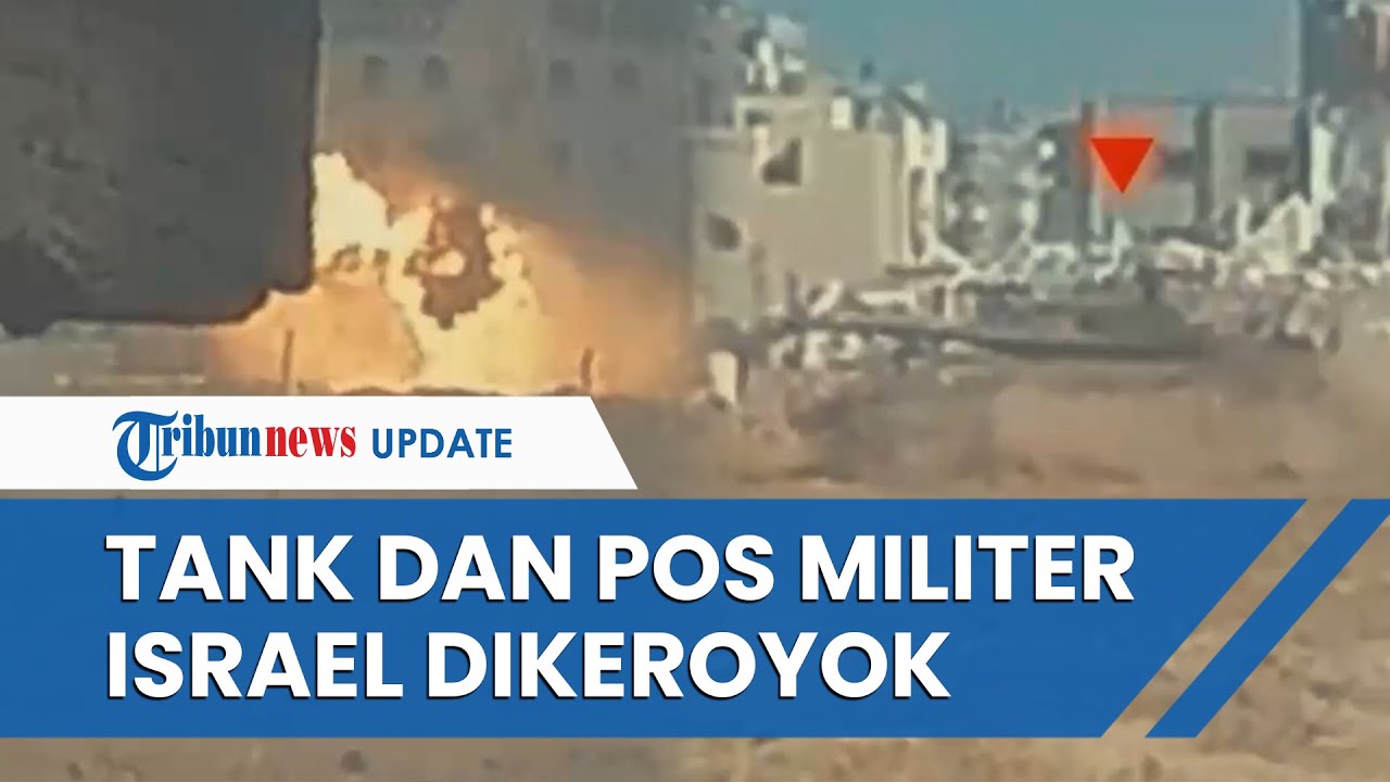 Israel Dikeroyok, 2 Tank IDF Meledak Digempur Roket Yasin-105 Hamas ...
