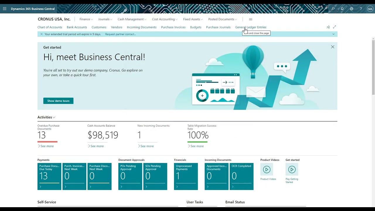 Dynamics GP vs Dynamics Business Central - Trial Balance and Aging Reports