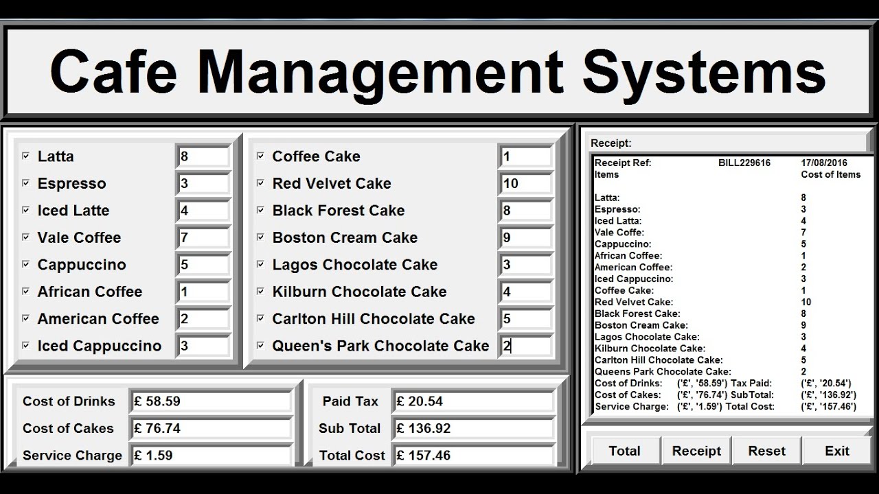 How to Create Cafe Management Systems in Python - Full Tutorial