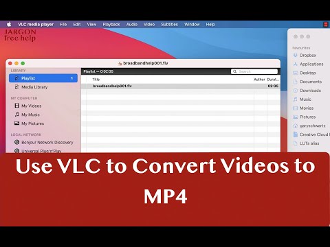 Using VLC (Mac version) to Convert Files to MP4 from FLV, Flash, QuickTime, MOV and more