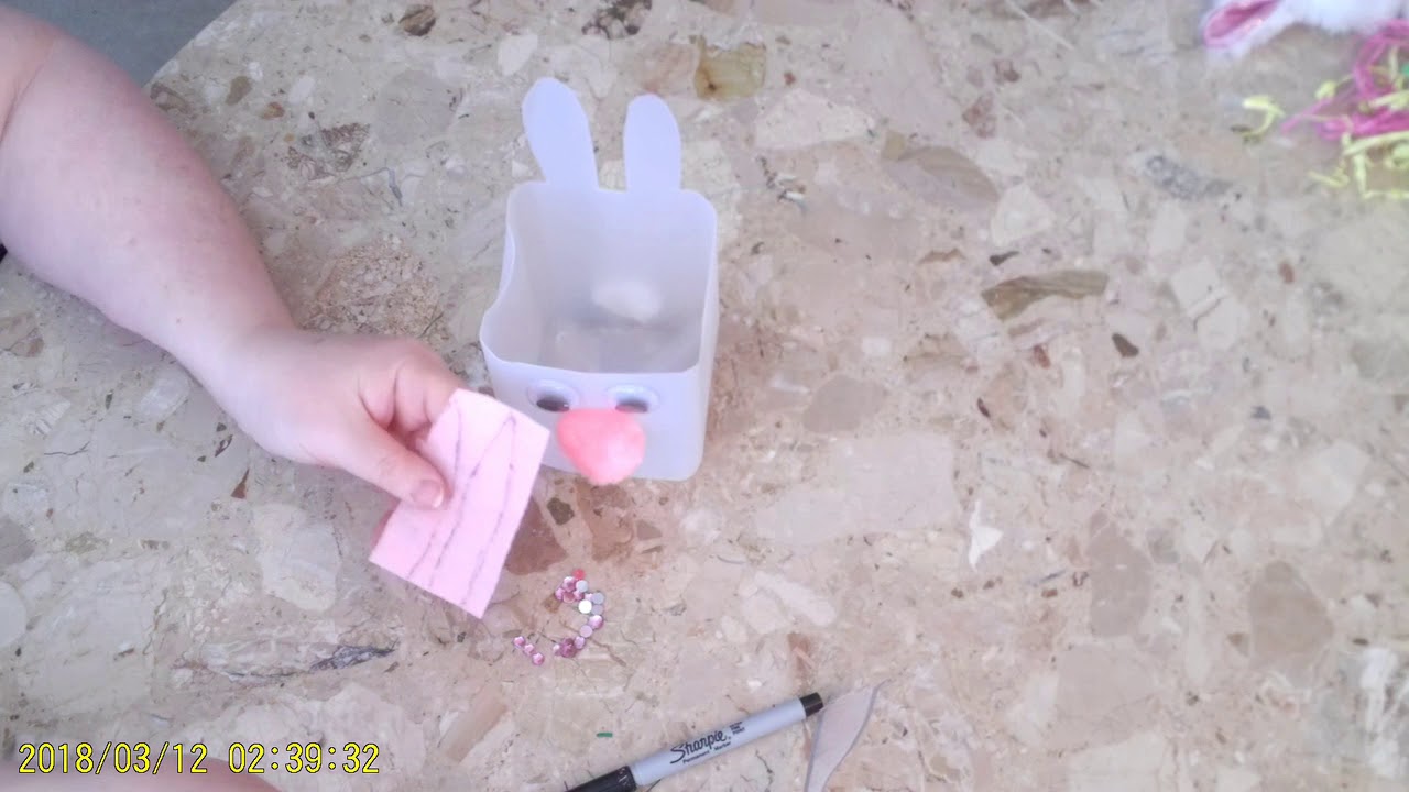 Recycle your Milk Carton to make a Bunny Basket