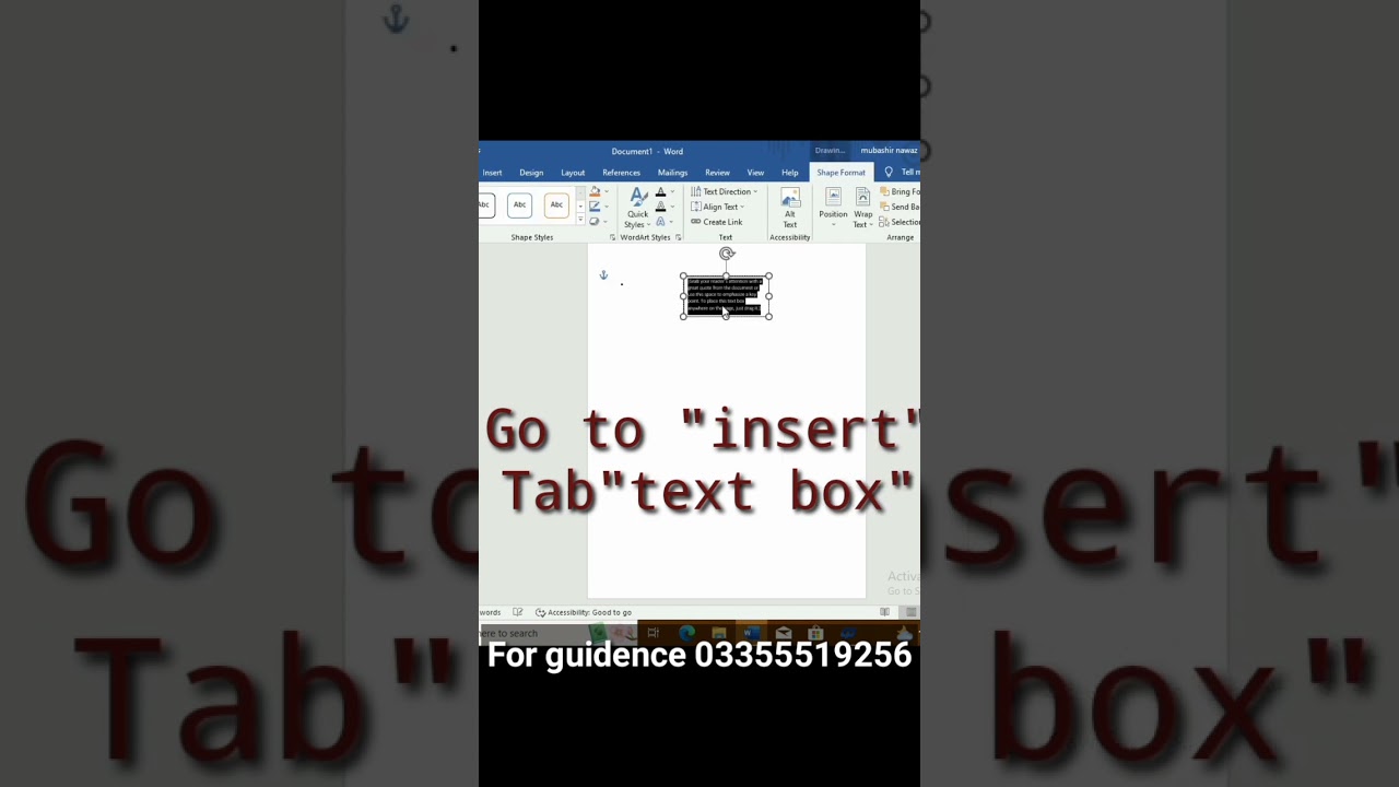 How to insert text box 💯 Microsoft word 💯
