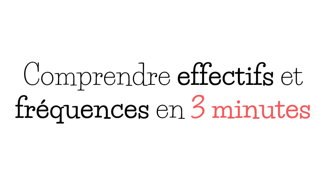 Effectifs, cumulés et fréquences expliqués simplement 📊