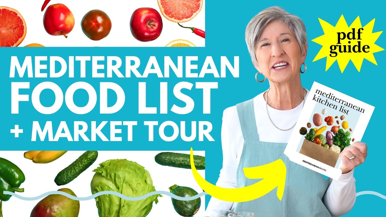 Mediterranean Diet Food List for Beginners + PDF | mediterranean diet shopping at the market