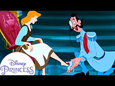 Cinderella Tries On the Glass Slipper | Disney Princess