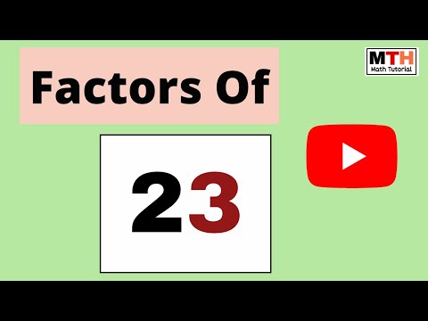 Factors of 23 || Prime Factors of 23
