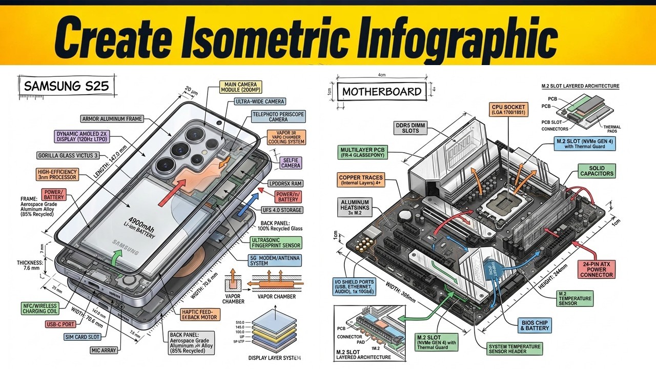 How to Create Isometric Infographics with AI | Google Gemini Guide