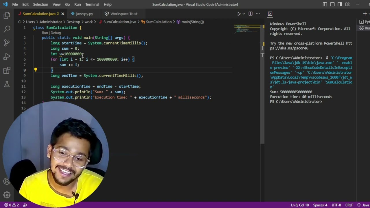 Java vs Python | live speed test