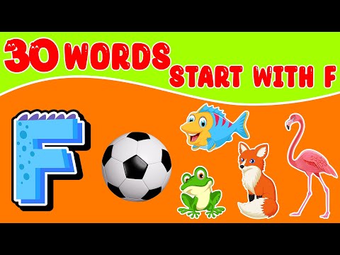 30 Words Starting With F In English | Words That Start with Letter F for Toddlers | Kids Learning