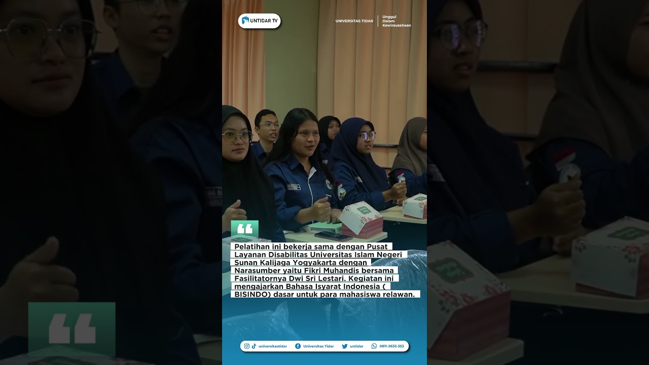 SLD, LPPM UNTIDAR melaksanakan pelatihan bahasa isyarat || Breaking News #untidar #shorts #lppm
