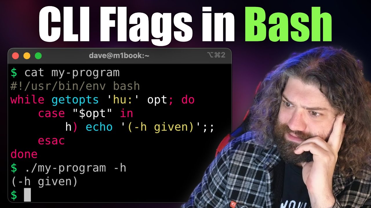 Crash-Course in using `getopts` to parse Command Line Arguments in Bash!