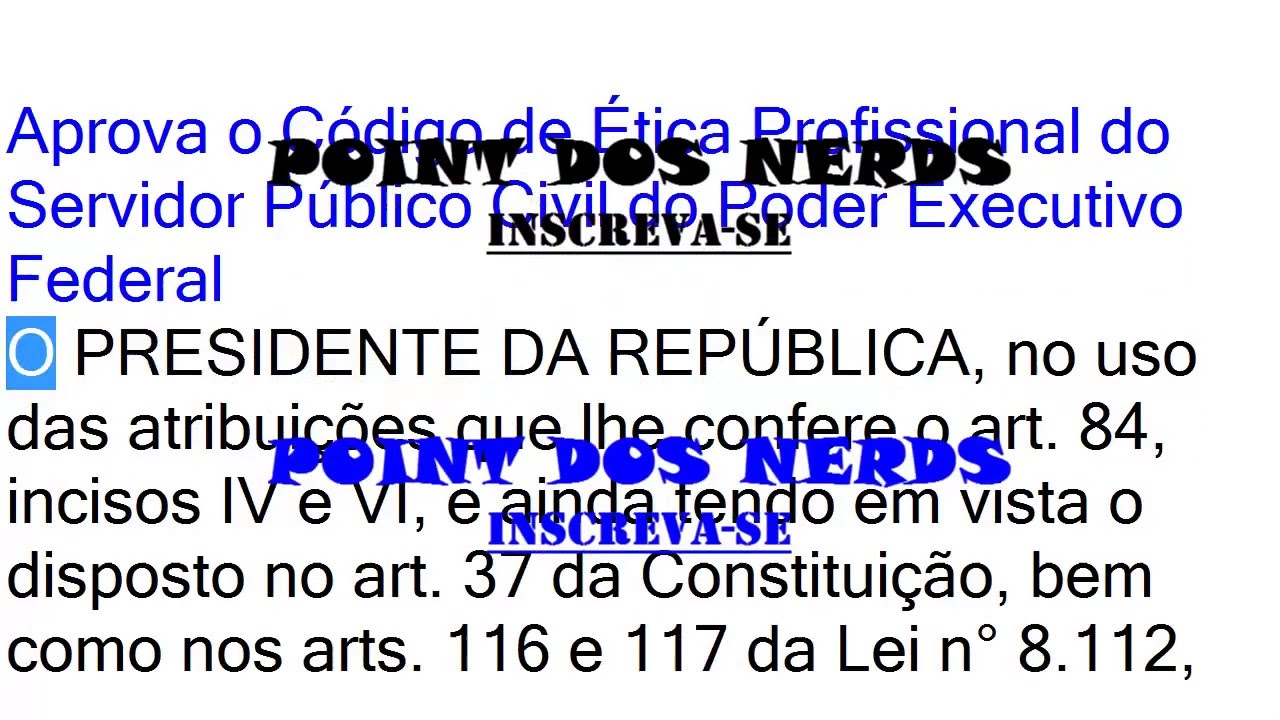 Decreto N° 1 171, de 22 de junho de 1994.