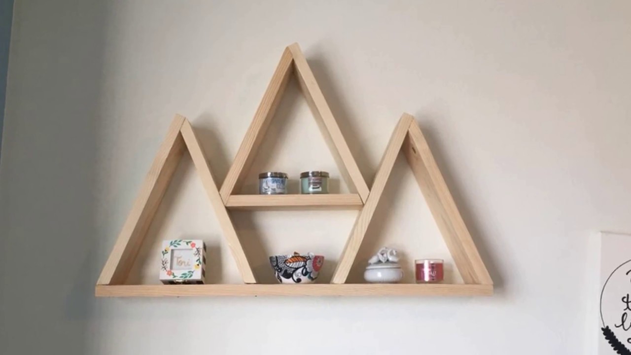 Wooden Triangle Shelf | DIY