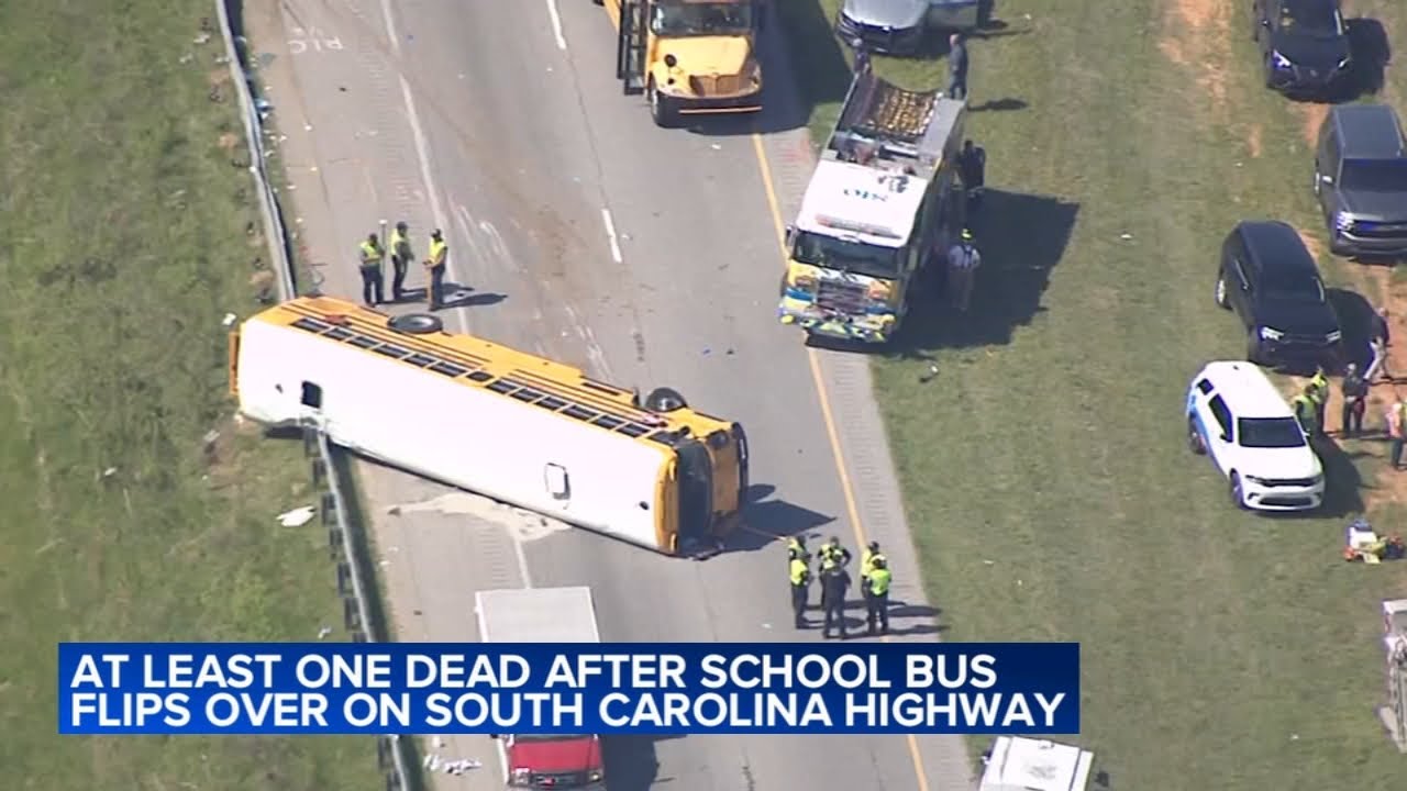 Multiple kids trapped in wreckage after school bus rolls over on way ...