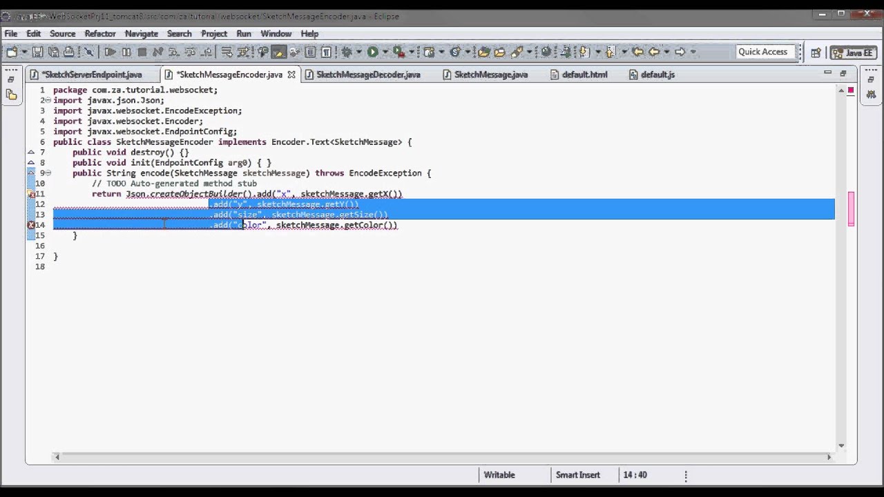 WebSocket JavaScript Sketch App. Tutorial