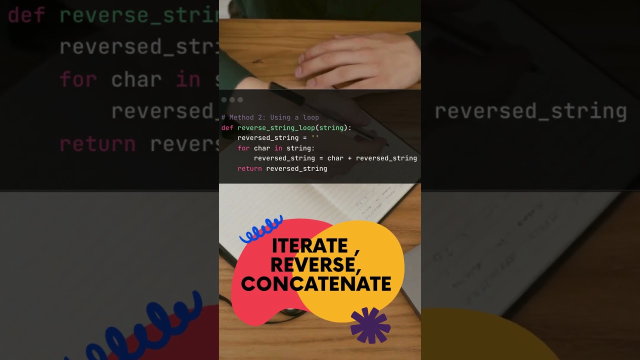 3 ways to  reverse string in python 😱 #shorts #coding #python  #programming