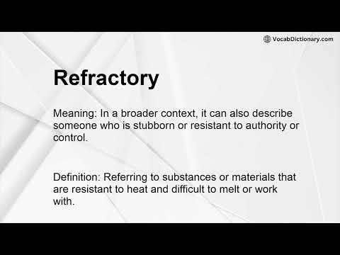 Refractory Meaning