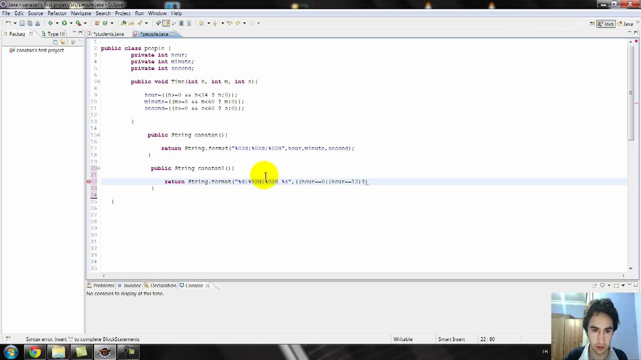Java Programming Tutorial 37 (Display Regular Time)...Halil İbrahim CANATAN HD