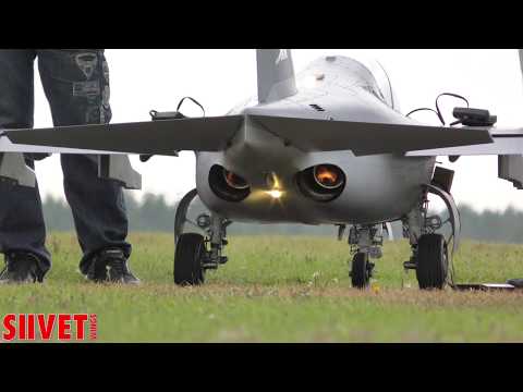 Yak-130 engine start closeup clip - Russia - JMW2017