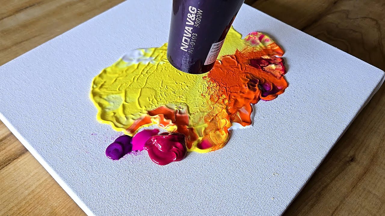 Easy Acrylic Painting Technique / Abstract Landscape Painting / Step By Step