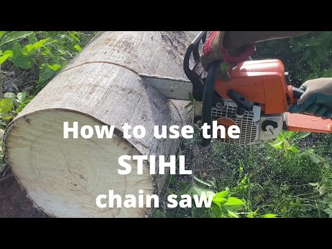 How to use the 210 STIHL chain saw
