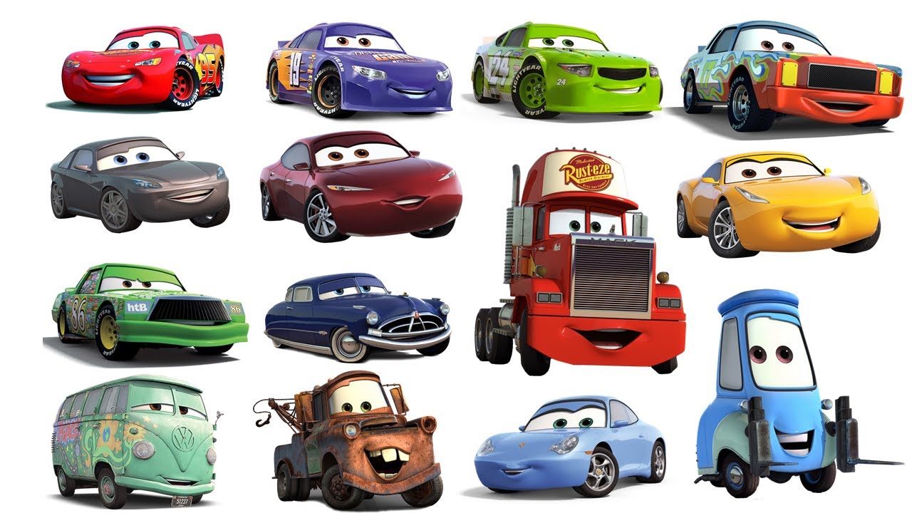 Lightning McQueen and friends: Characters names